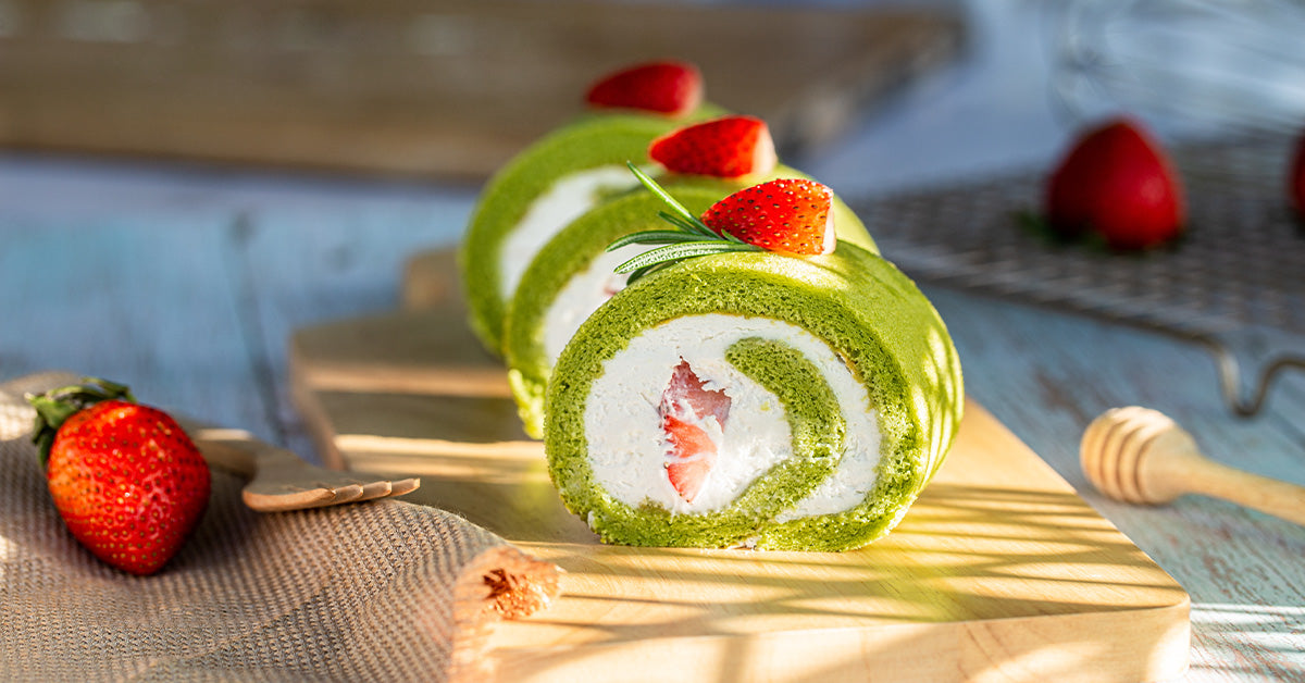 Strawberry Matcha Cake Roll Recipe | Harney & Sons - Harney & Sons Fine Teas