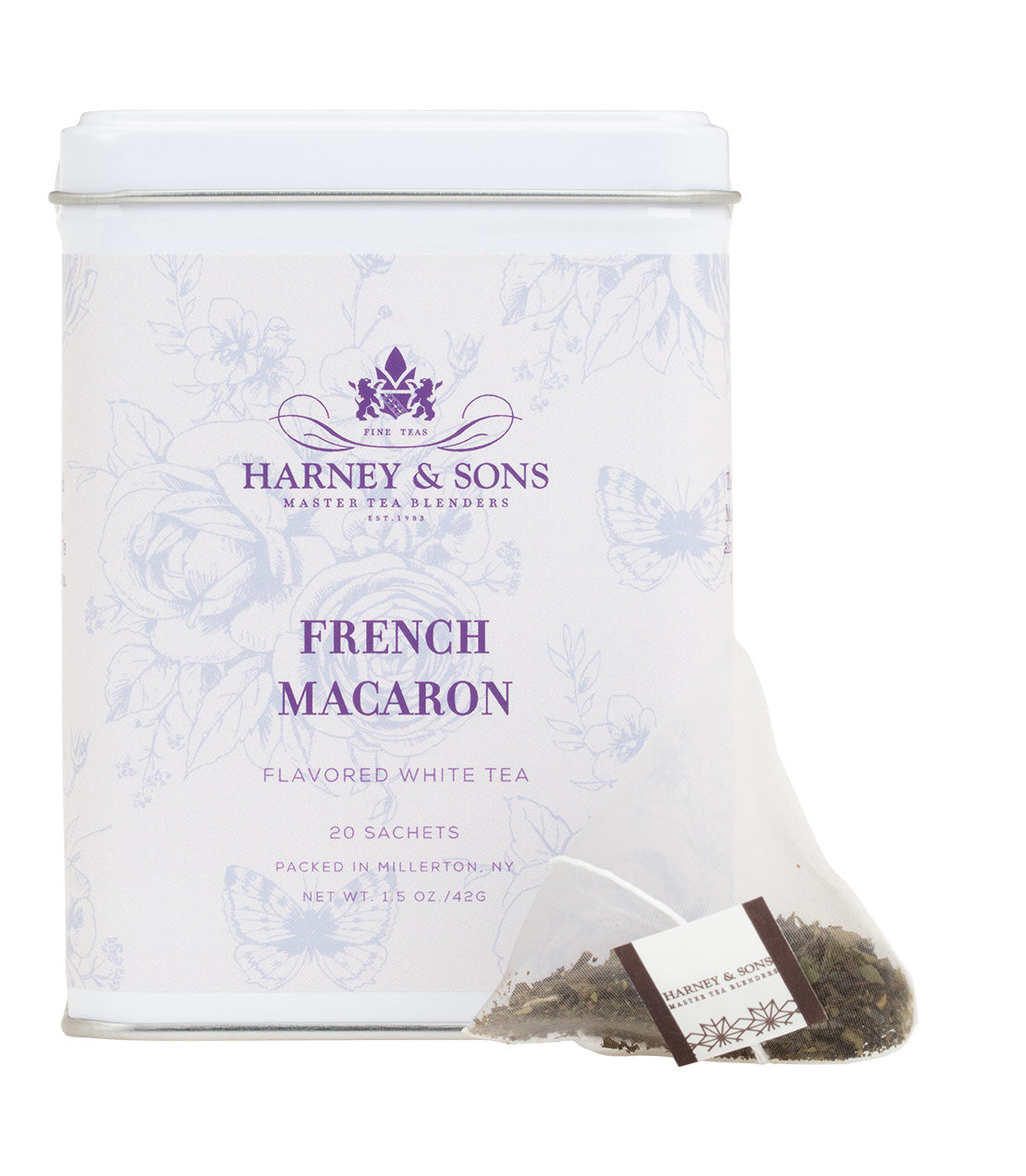 Harney & Sons French Macaron White Tea Tin - 20 Sachets - Harney & Sons ...