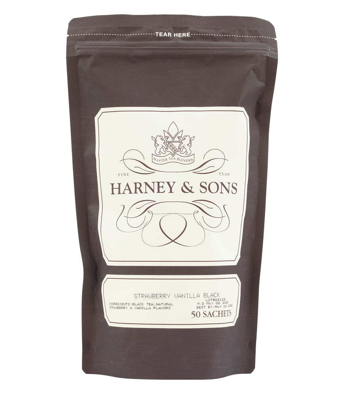 Harney & Sons Strawberry Vanilla Black Tea Sachets (50 Count) - Harney ...