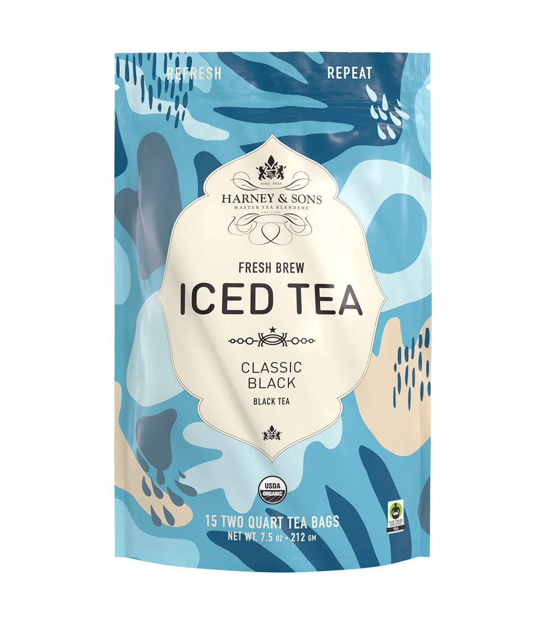 Fresh Brew Iced Tea - Black Chinese Tea - Iced Tea Pouches / Bag of 15 ...