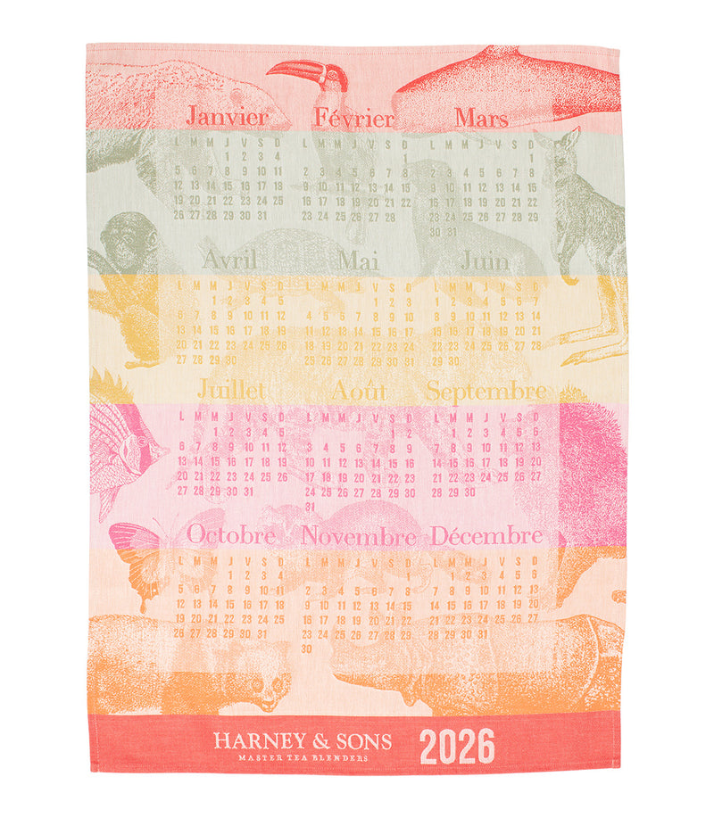 Le Jacquard Francais Cotton Calendar Tea Towel 2026|31x24in - Harney ...