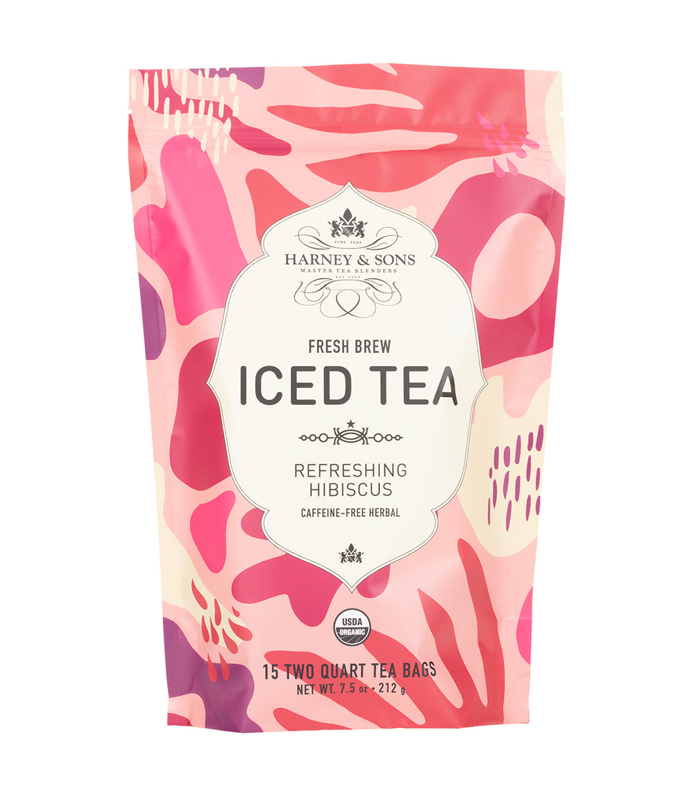 Hibiscus Fresh Brew Iced Tea | Box of 50 Pouches | Caffeine-Free ...