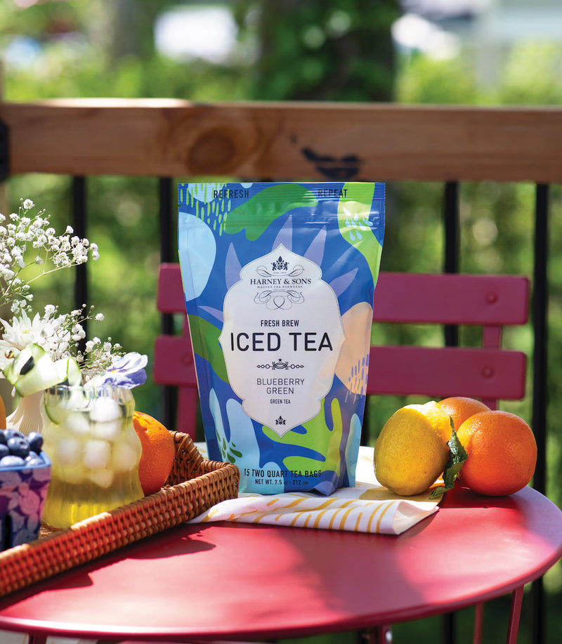 Fresh Brew Blueberry Green Iced Tea - Pouches - Harney & Sons Fine Teas