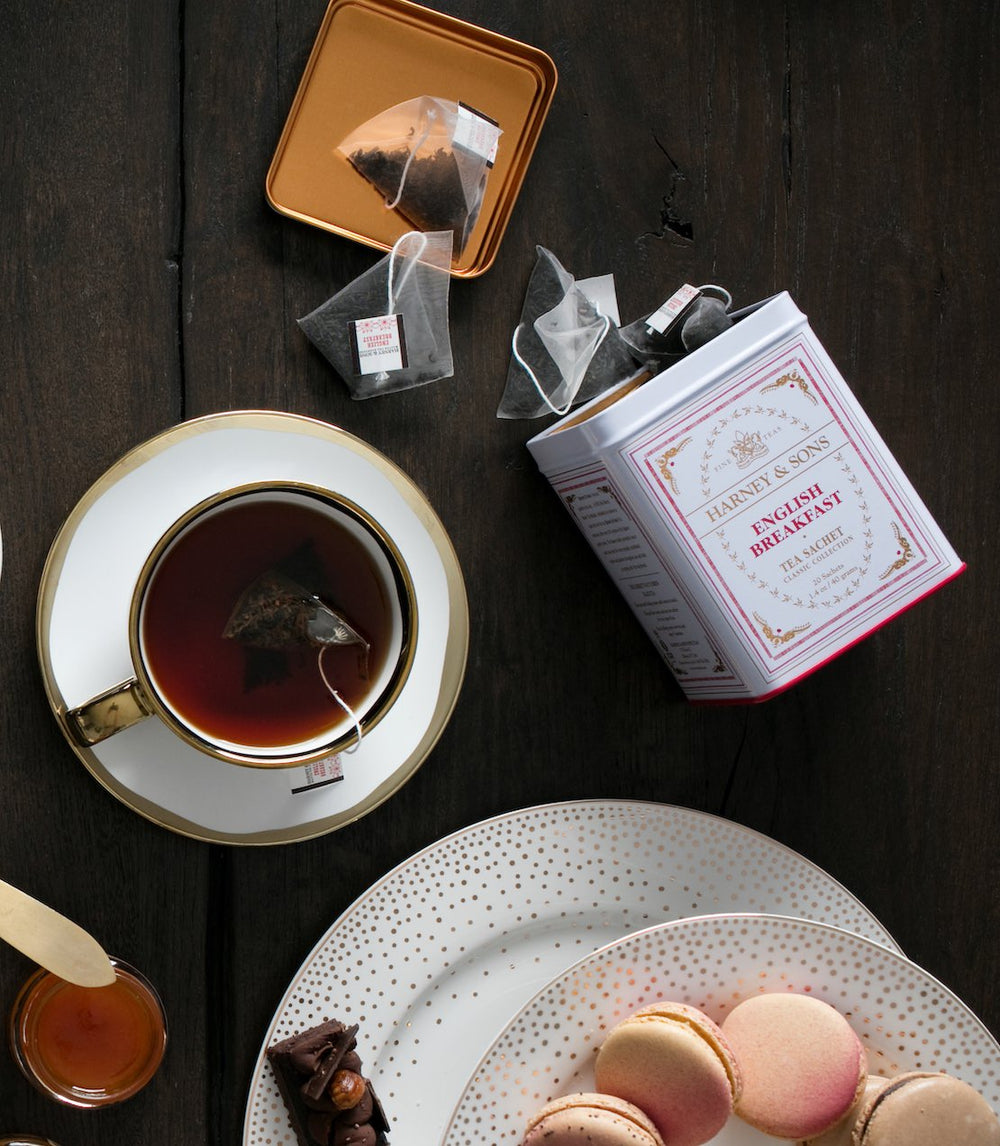 English Breakfast Keemun Tea, 20 Sachets - Tin Harney & Sons
