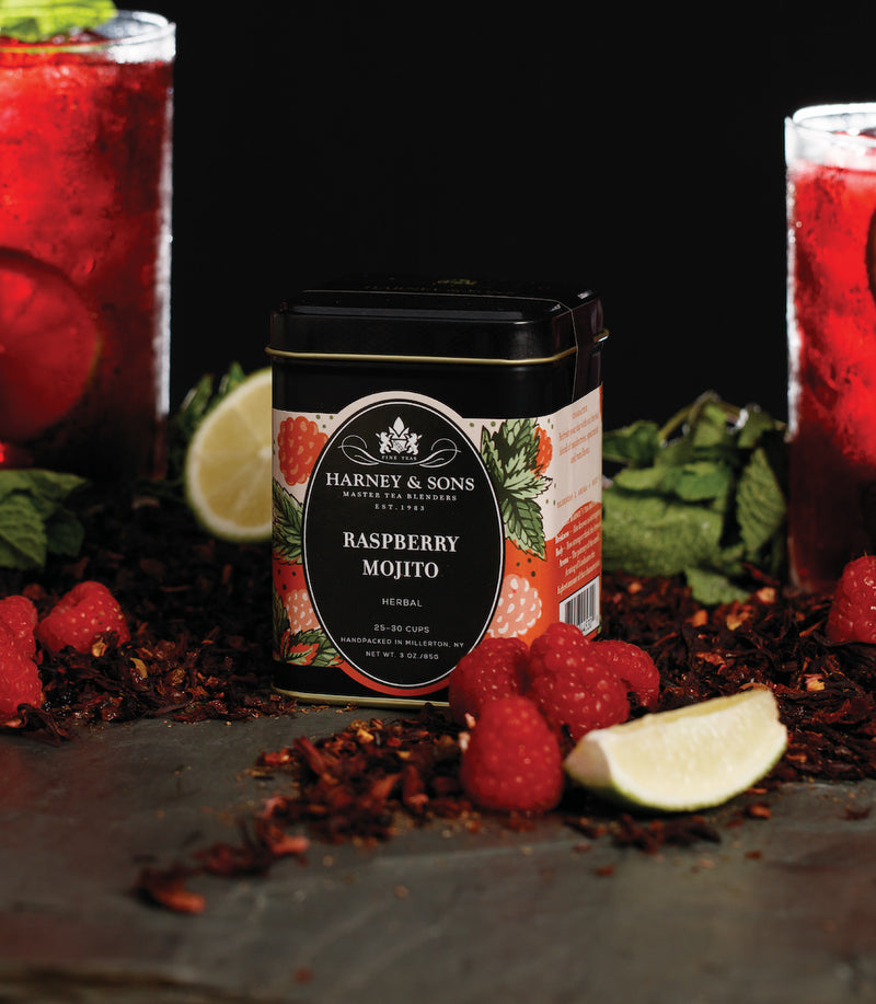 Harney & Sons Raspberry Mojito Herbal Tea - Fruity & Refreshing Blend ...