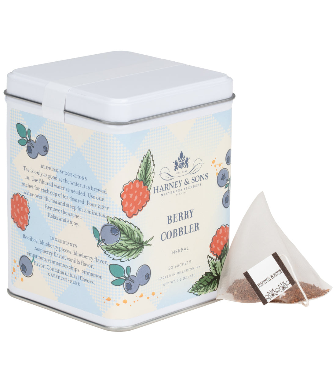 Berry Cobbler Tin Of 20 Sachets Herbal Tea | Harney & Sons