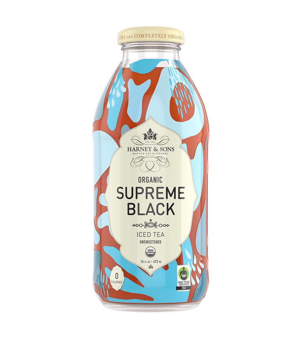 Organic Supreme Black Unsweetened Iced Tea - Bottles - Harney & Sons ...