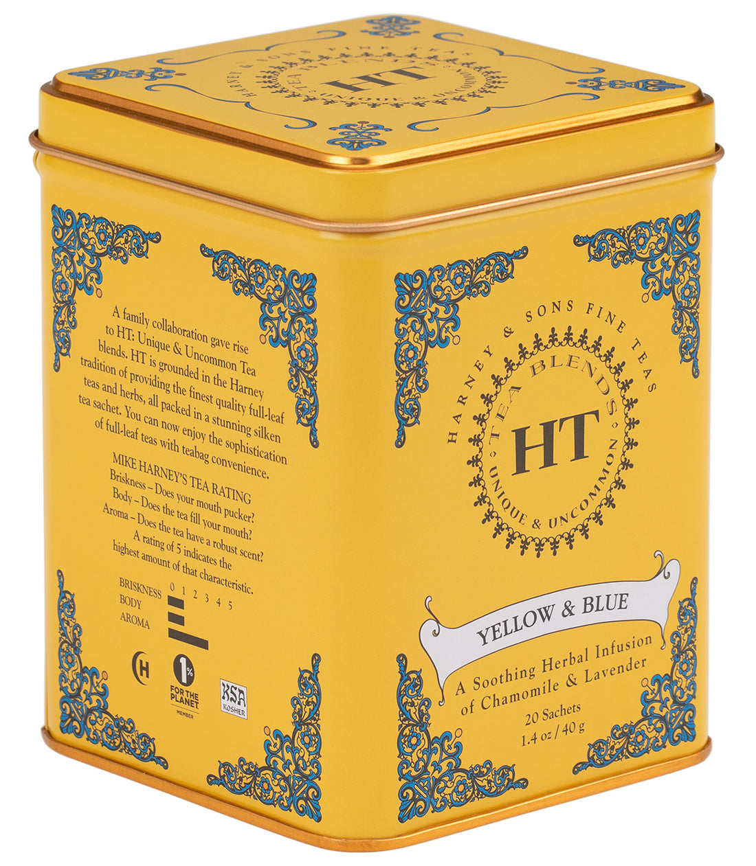 Yellow & Blue Sachets | Tin of 20 - Harney & Sons Fine Teas