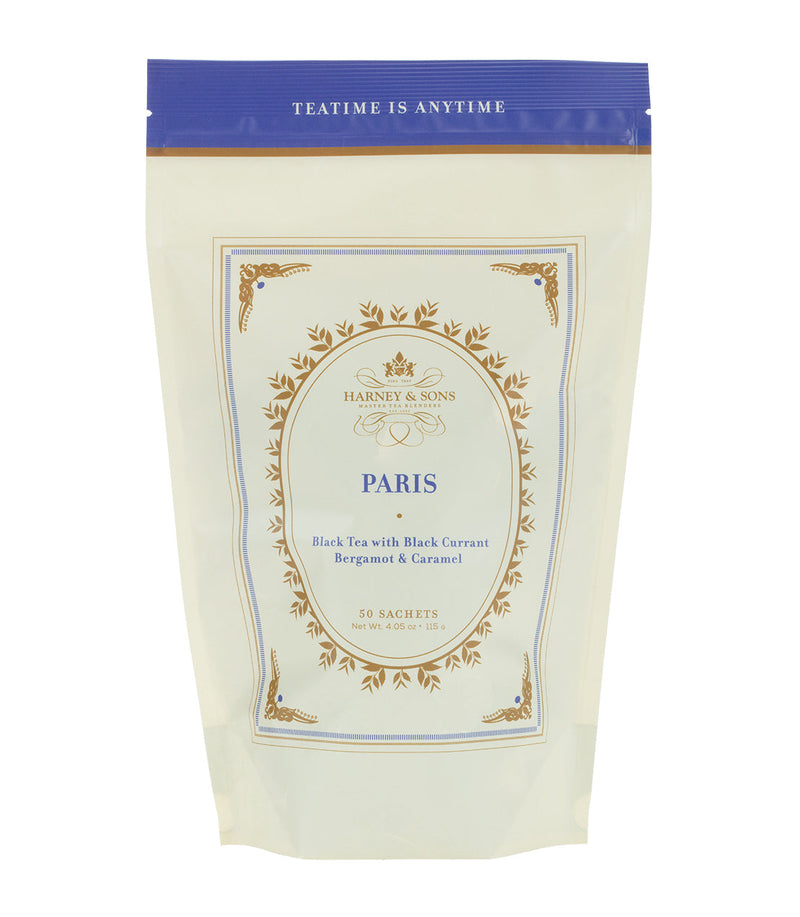 Paris Tea - 50 Sachets - Flavored Black Tea - Harney & Sons Fine Teas